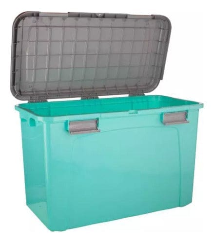 Caja Organizadora Baul Con Ruedas Almacenamiento 123 Lts - Factorynet